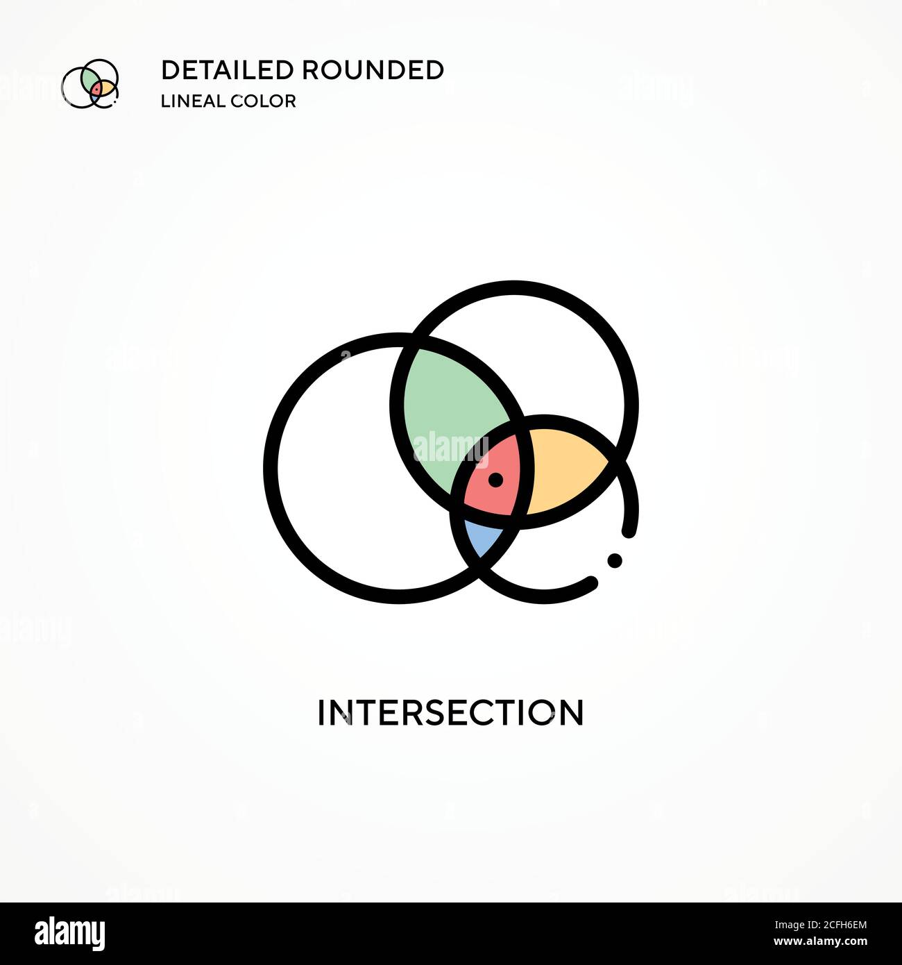 Intersection vector icon. Modern vector illustration concepts. Easy to edit and customize Stock ...
