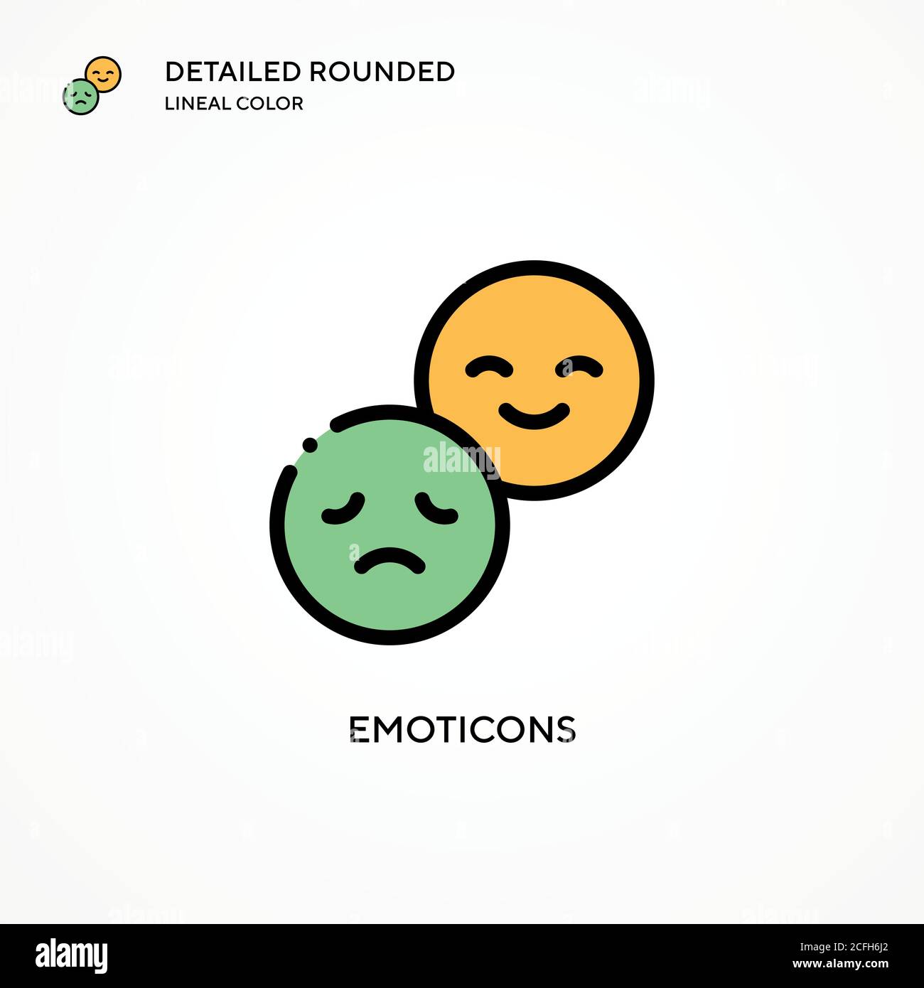 Emoticons vector icon. Modern vector illustration concepts. Easy to ...