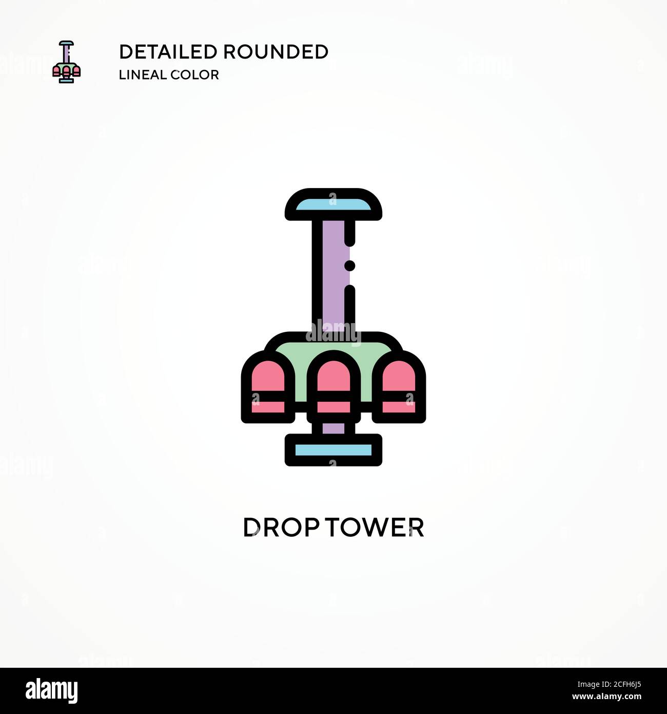 Drop tower ride Stock Vector Images - Alamy