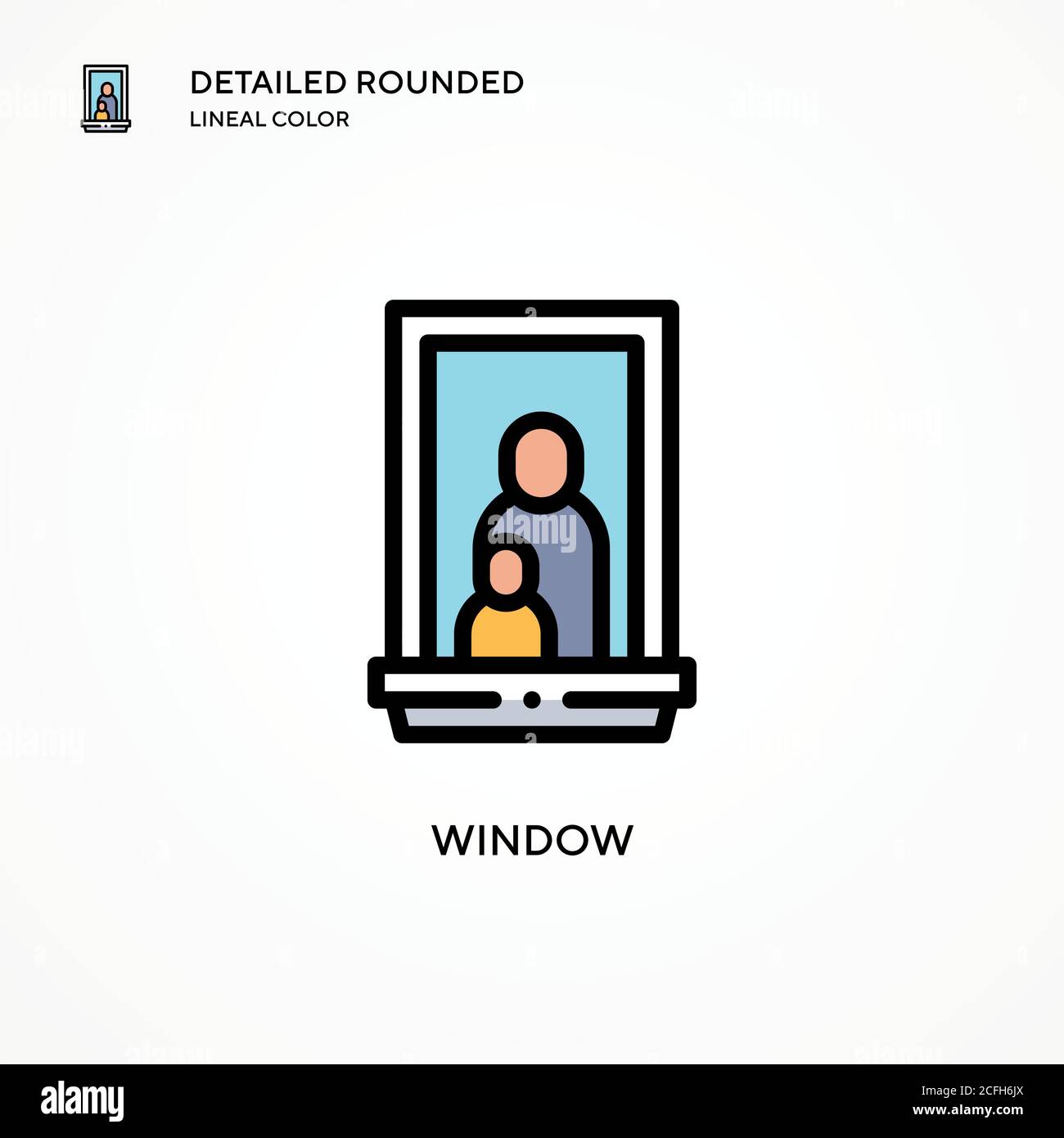 Window vector icon. Modern vector illustration concepts. Easy to edit and customize Stock Vector ...