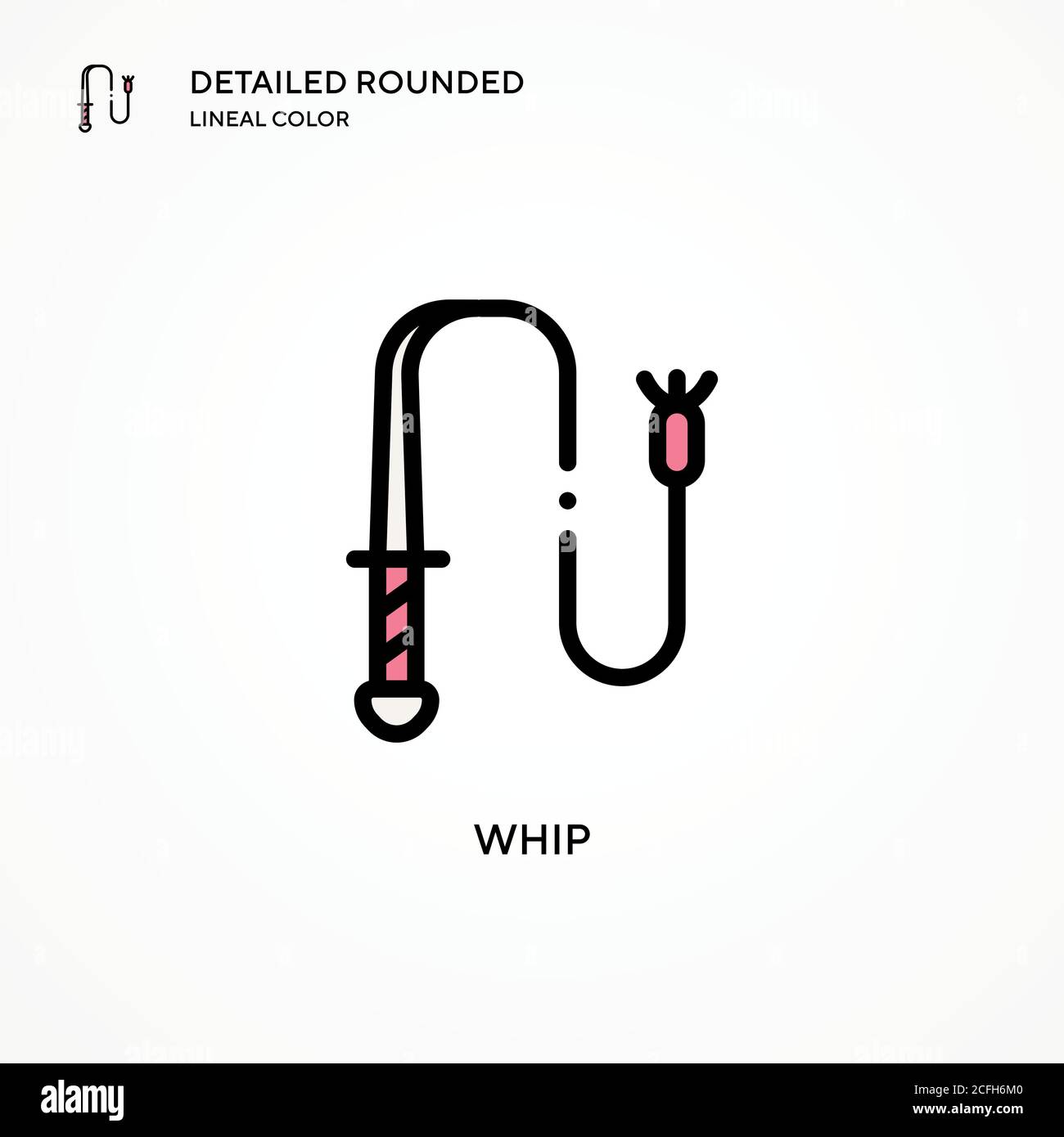 Whip vector icon. Modern vector illustration concepts. Easy to edit and ...
