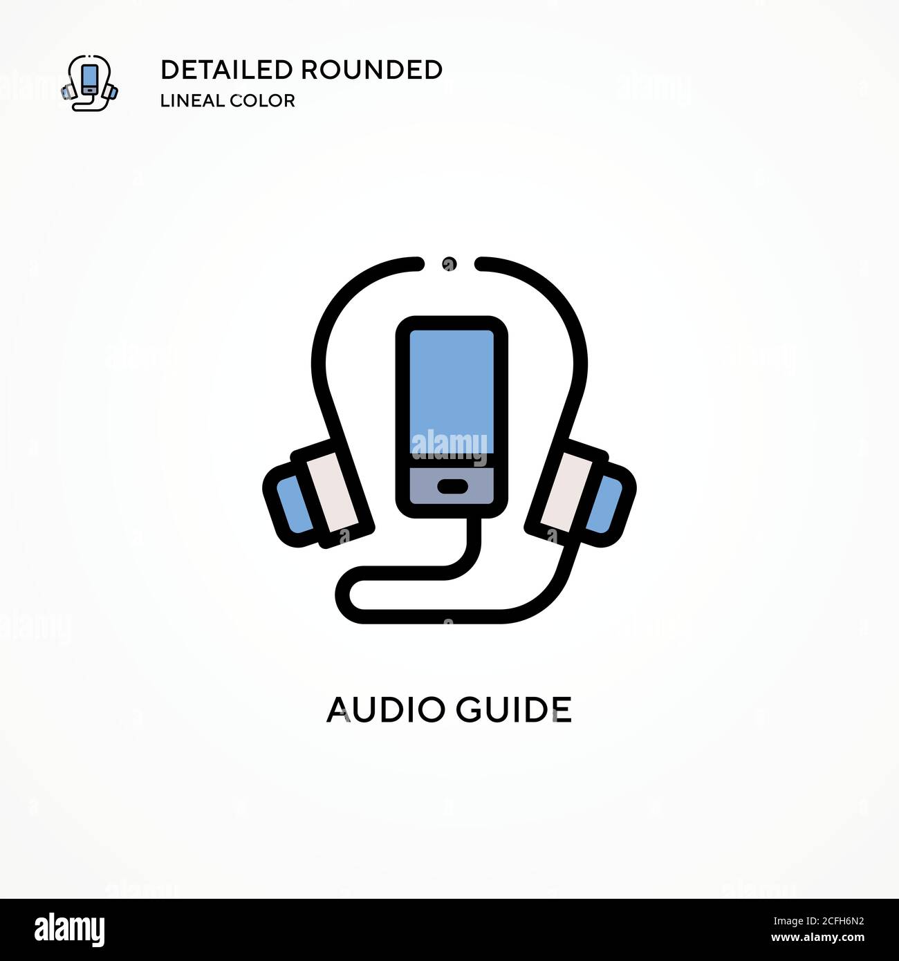 Audio guide vector icon. Modern vector illustration concepts. Easy to ...