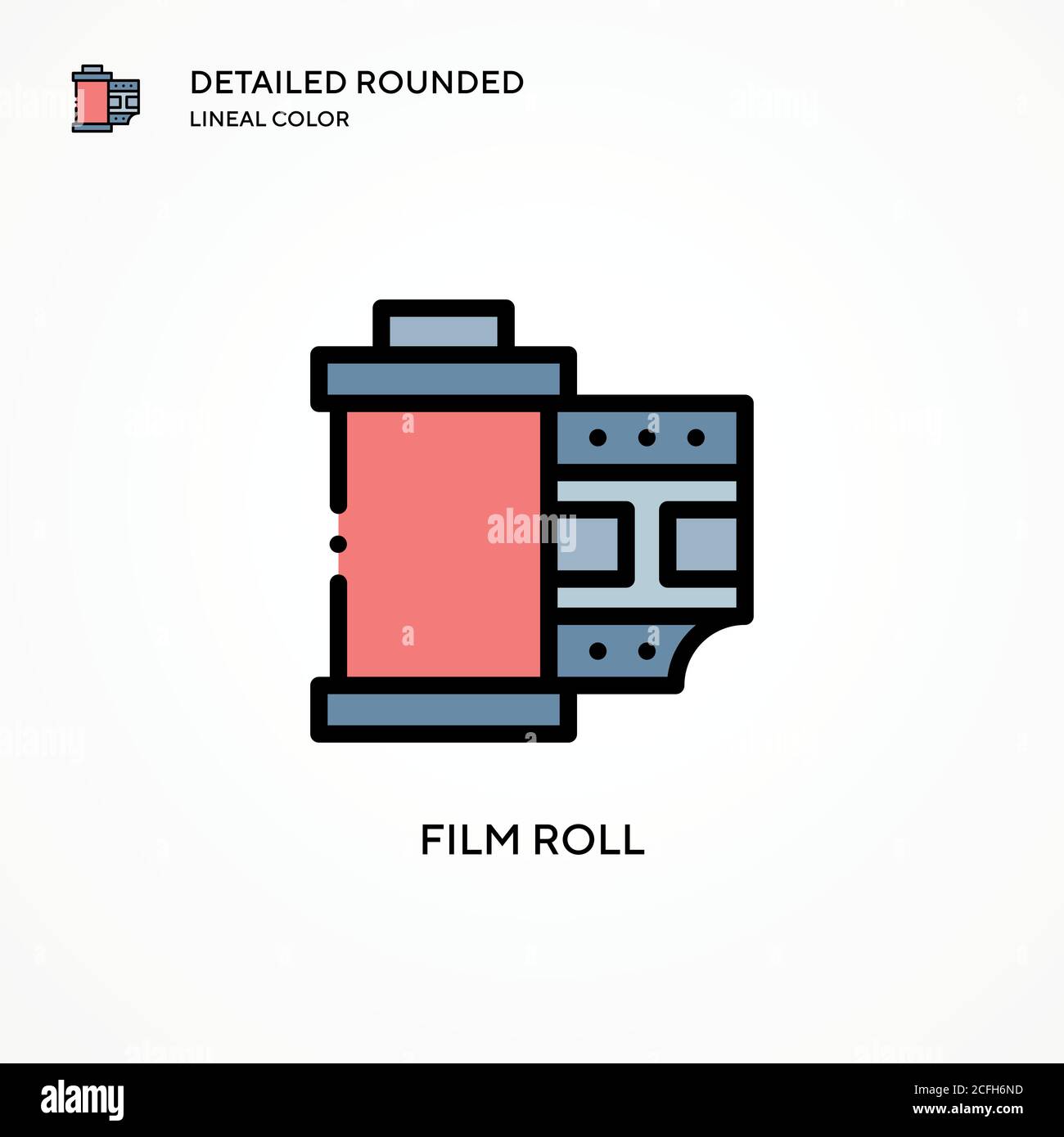 Film roll vector icon. Modern vector illustration concepts. Easy to ...