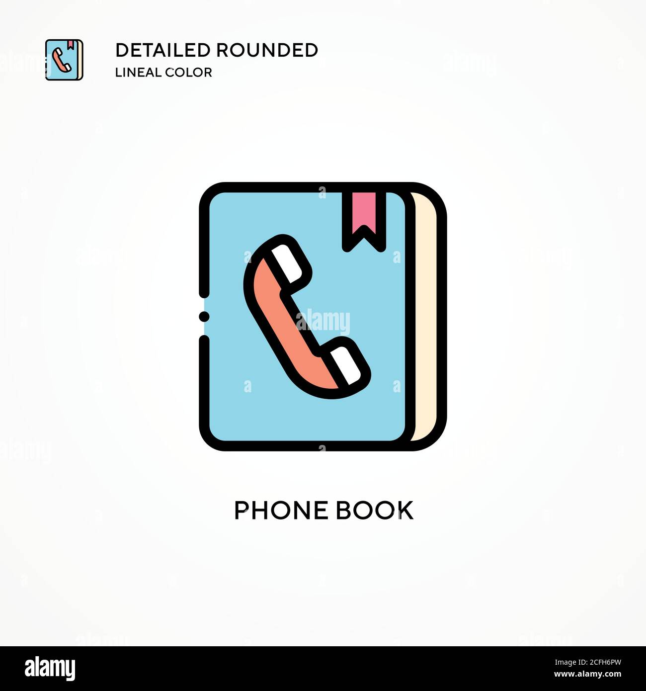 Phone book vector icon. Modern vector illustration concepts. Easy to ...