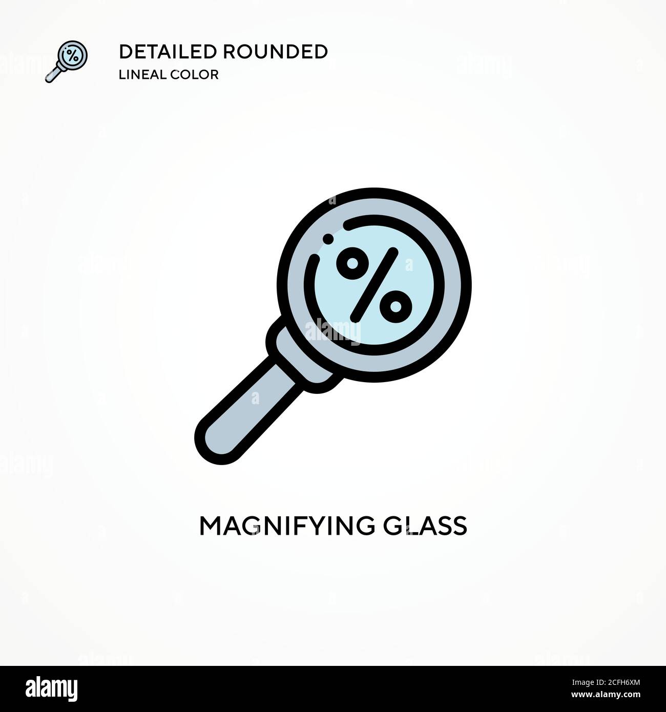 Magnifying glass vector icon. Modern vector illustration concepts. Easy ...