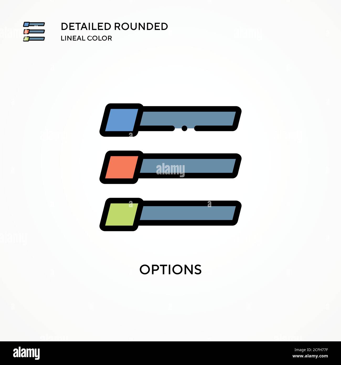 Options vector icon. Modern vector illustration concepts. Easy to edit ...