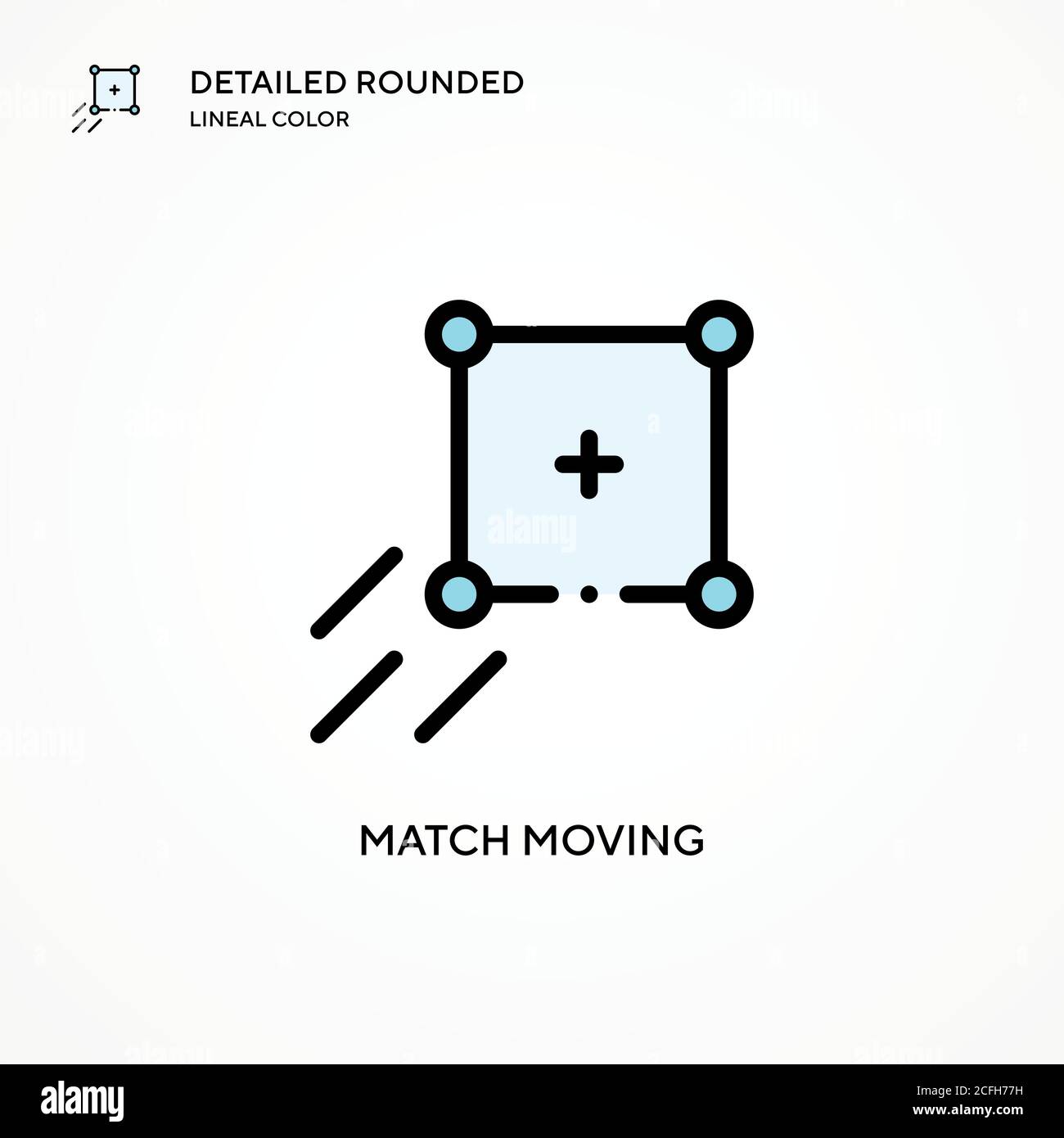 Match moving vector icon. Modern vector illustration concepts. Easy to ...