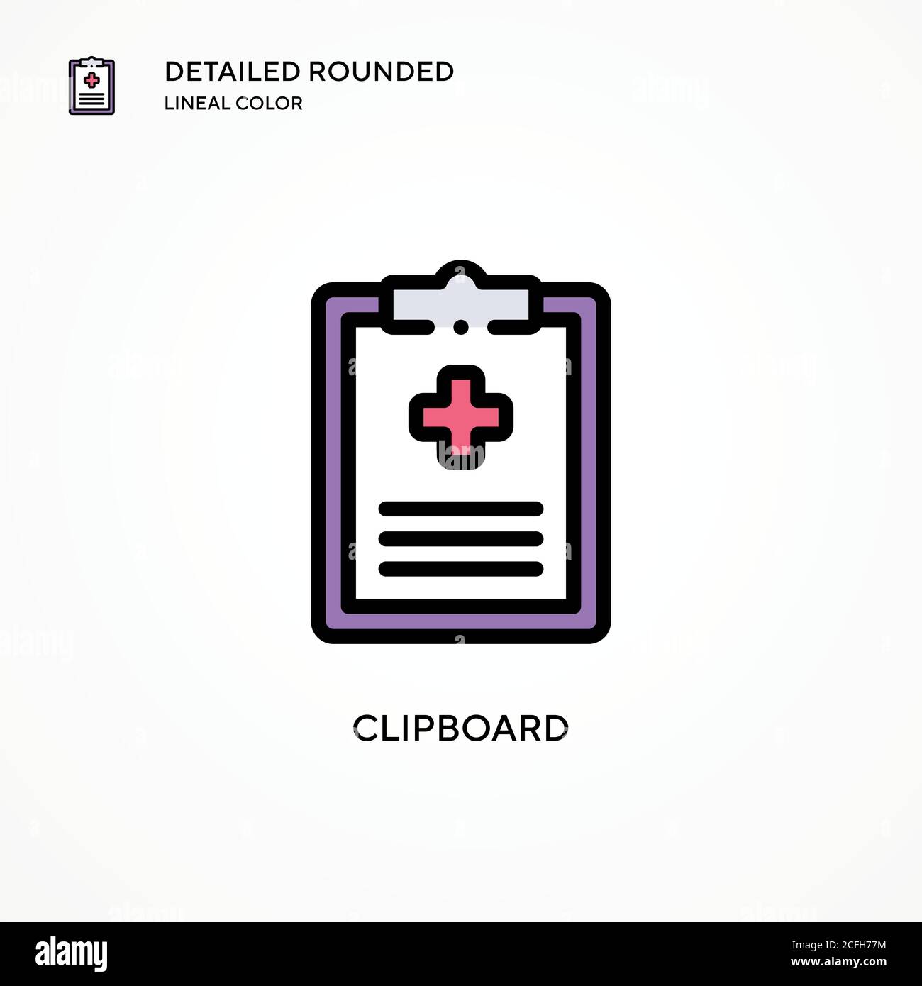 Clipboard vector icon. Modern vector illustration concepts. Easy to ...