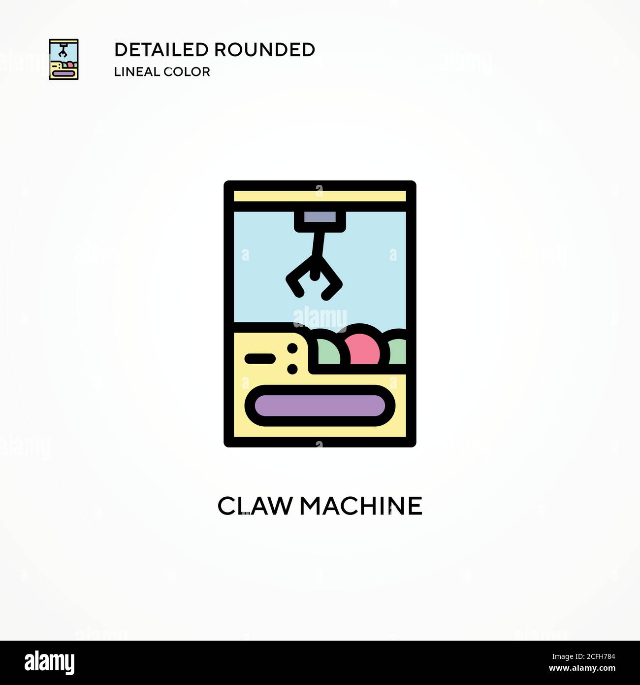 Claw machine vector icon. Modern vector illustration concepts. Easy to ...