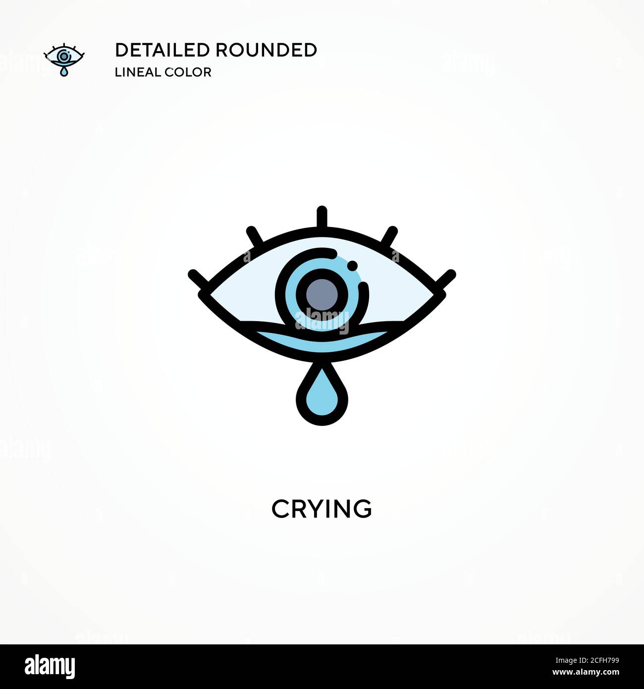 Beauty girl crying tears Stock Vector Images - Alamy