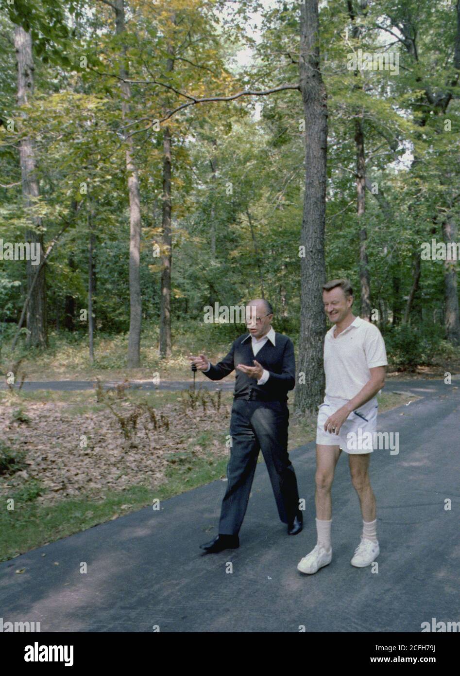 Menahem Begin with Zbigniew Brzezinski at Camp David ca. 09/12/1978 ...