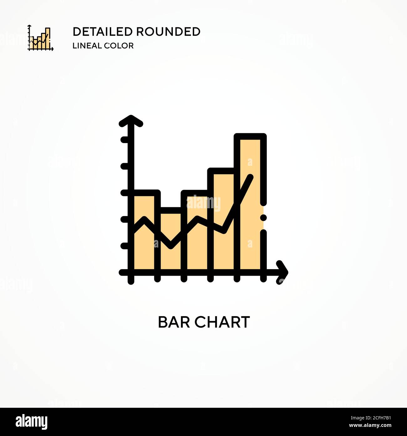Bar chart vector icon. Modern vector illustration concepts. Easy to ...