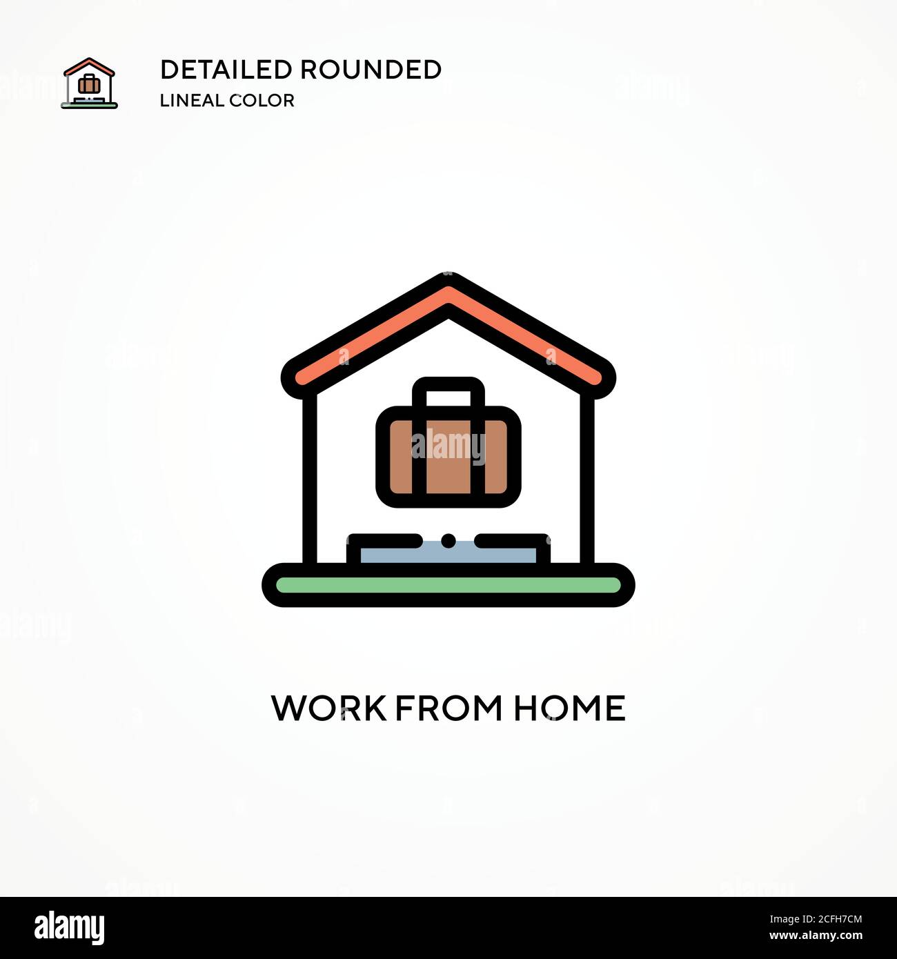 Work from home vector icon. Modern vector illustration concepts. Easy ...