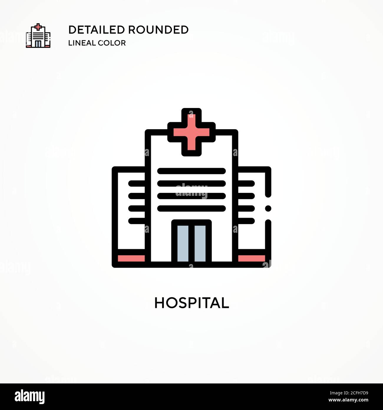 Hospital vector icon. Modern vector illustration concepts. Easy to edit ...