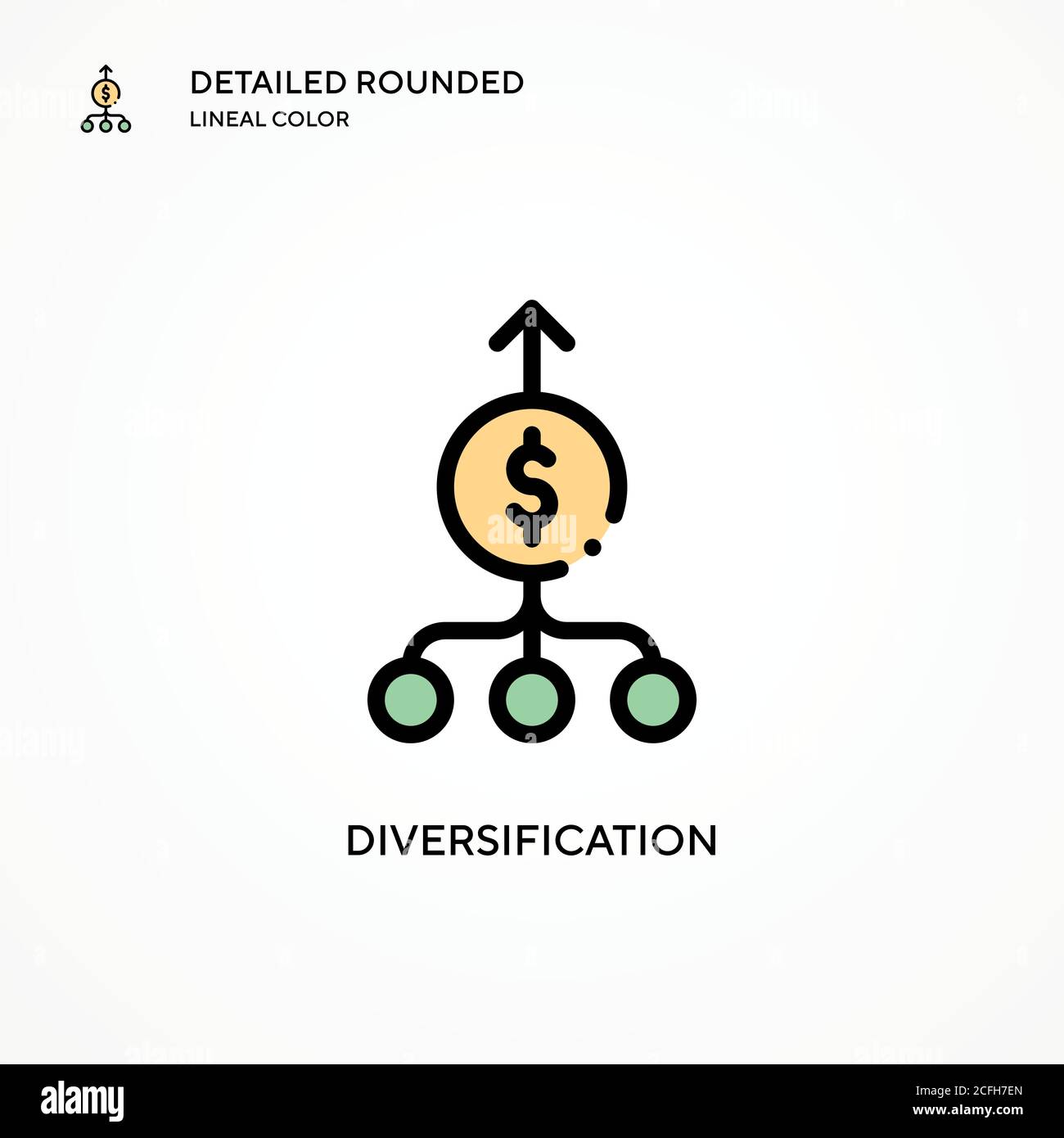 Diversification vector icon. Modern vector illustration concepts. Easy ...