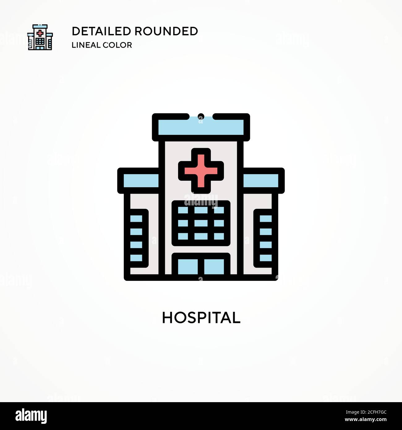 Hospital vector icon. Modern vector illustration concepts. Easy to edit ...