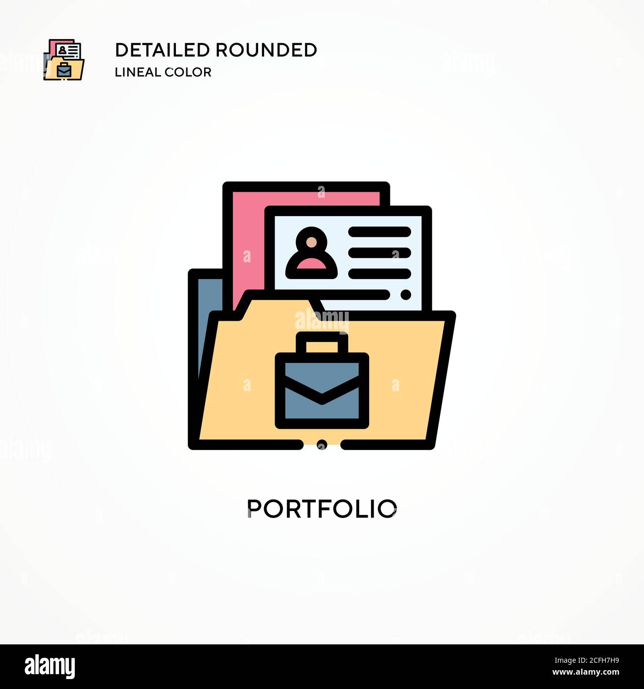 Portfolio vector icon. Modern vector illustration concepts. Easy to ...