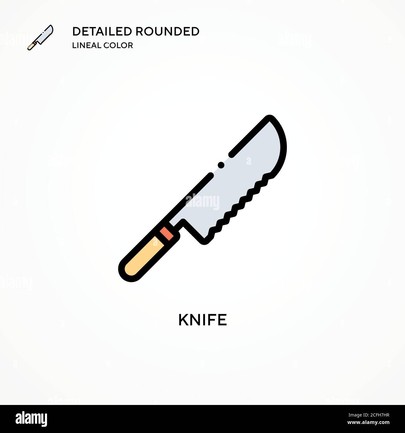 Knife vector icon. Modern vector illustration concepts. Easy to edit ...