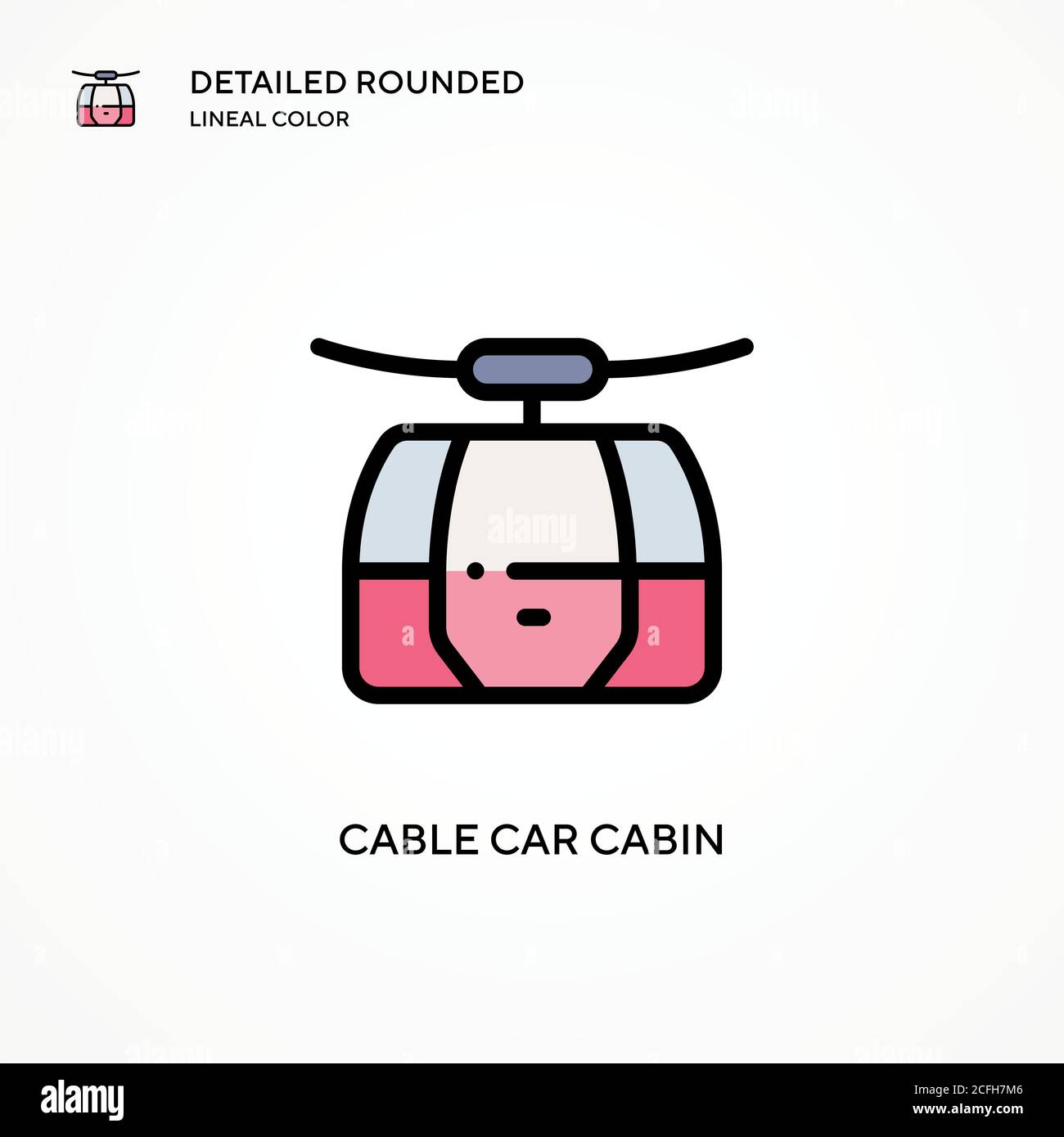 Cable car cabin vector icon. Modern vector illustration concepts. Easy ...