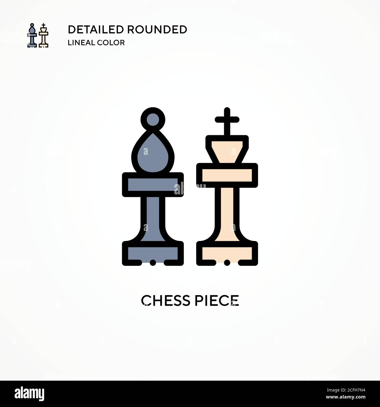 Chess piece vector icon. Modern vector illustration concepts. Easy to ...