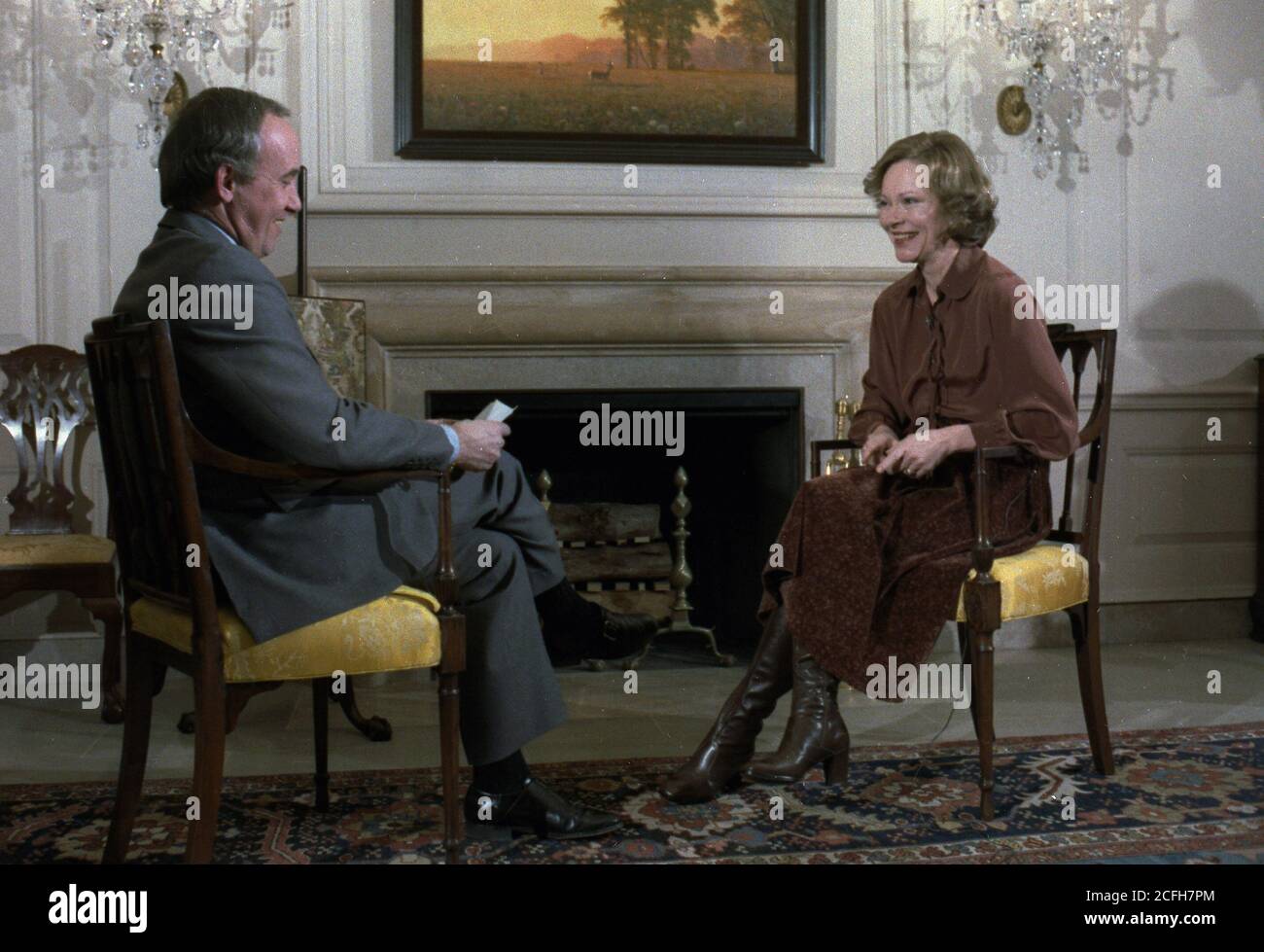 Rosalynn Carter during an interview with John Dancy ca. 6 February 1979 ...