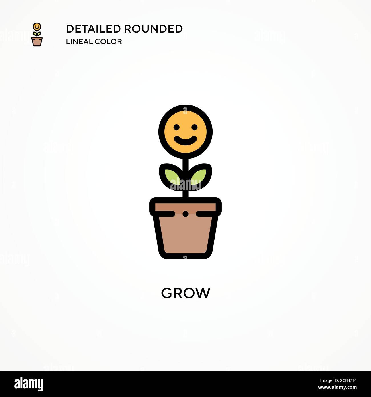 Grow vector icon. Modern vector illustration concepts. Easy to edit and ...