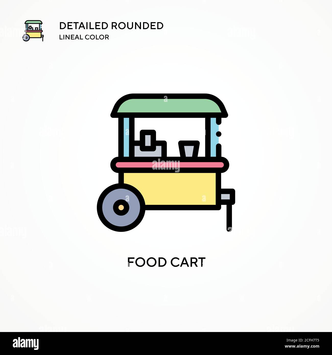 Food cart vector icon. Modern vector illustration concepts. Easy to ...
