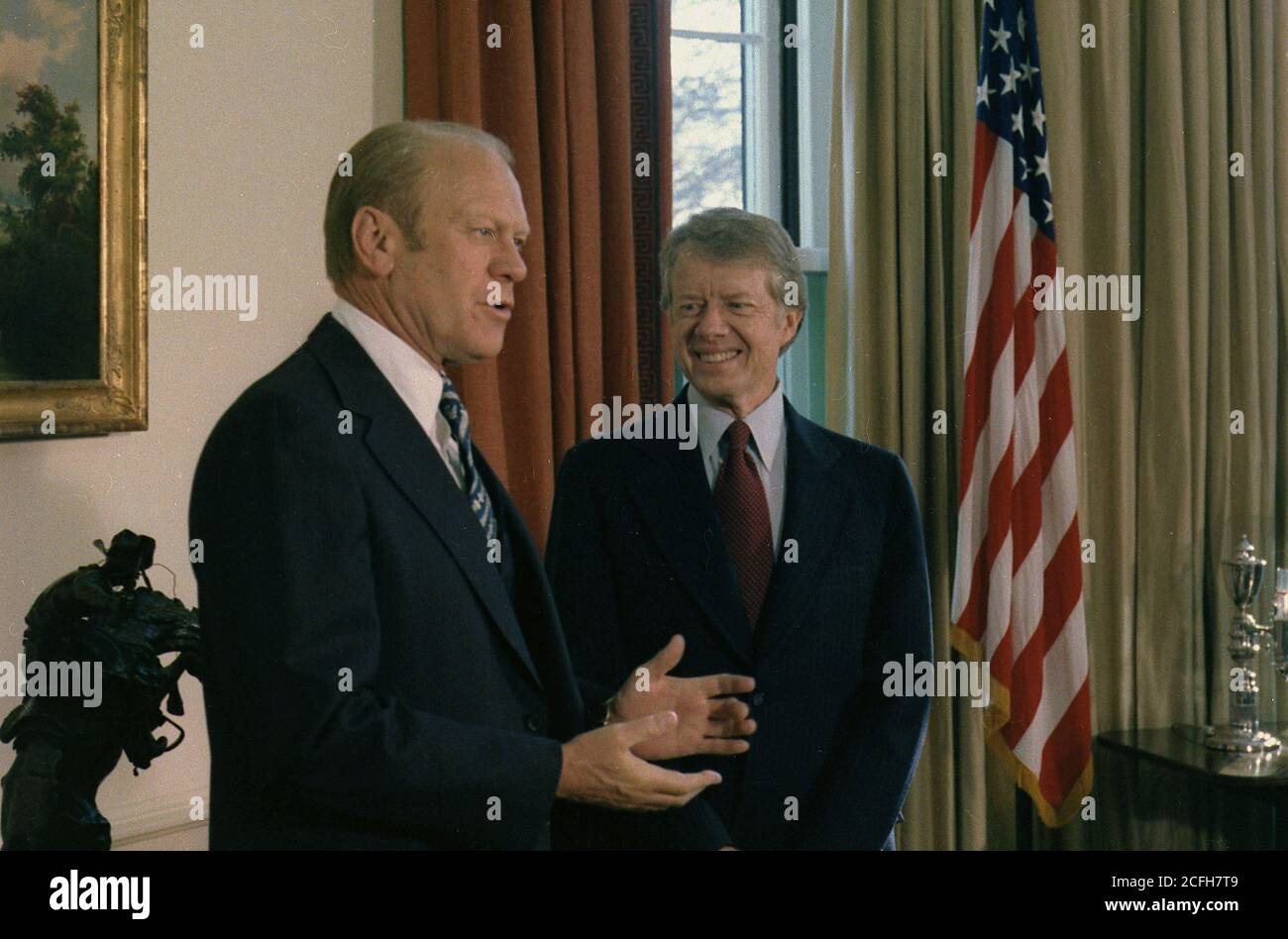 Jimmy Carter and Gerald Ford ca. 12 December 1978 Stock Photo - Alamy