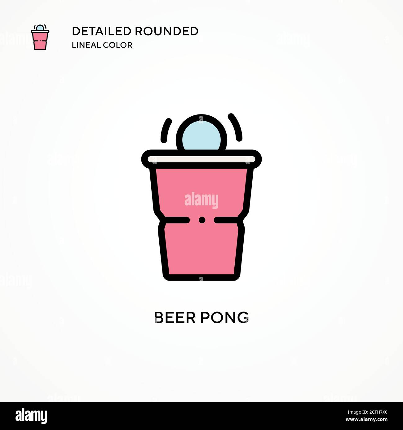 Beer pong vector icon. Modern vector illustration concepts. Easy to ...
