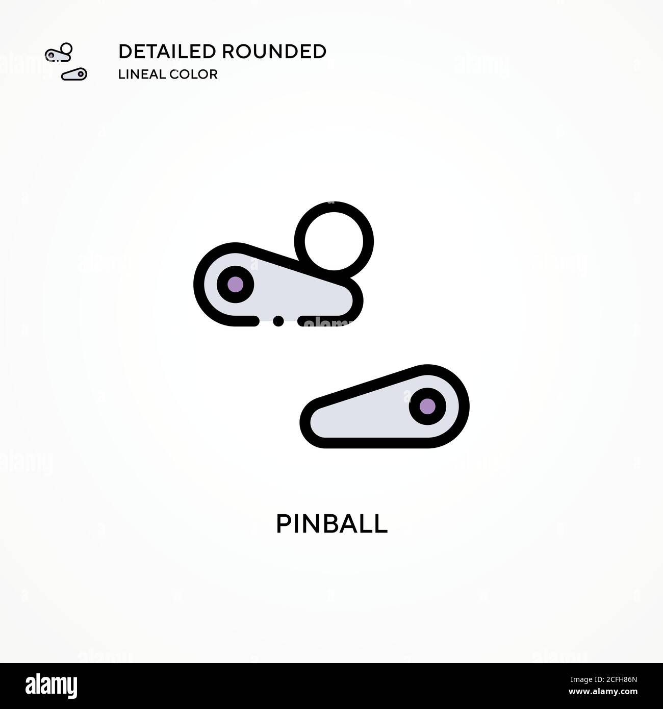 Pinball vector icon. Modern vector illustration concepts. Easy to edit ...