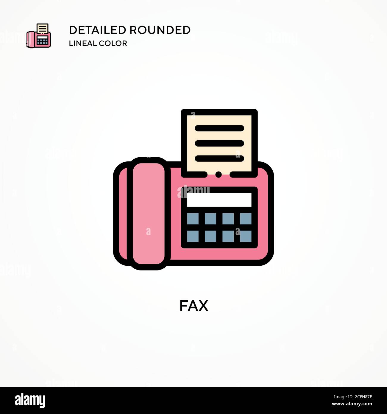 Fax vector icon. Modern vector illustration concepts. Easy to edit and ...