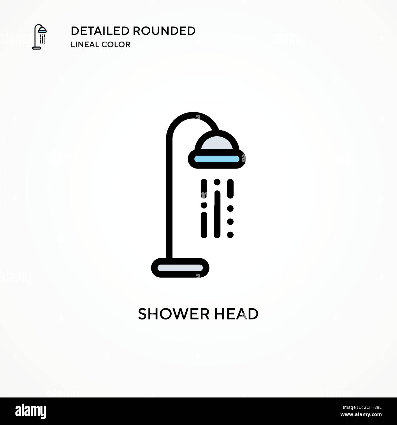 Shower head vector icon. Modern vector illustration concepts. Easy to ...