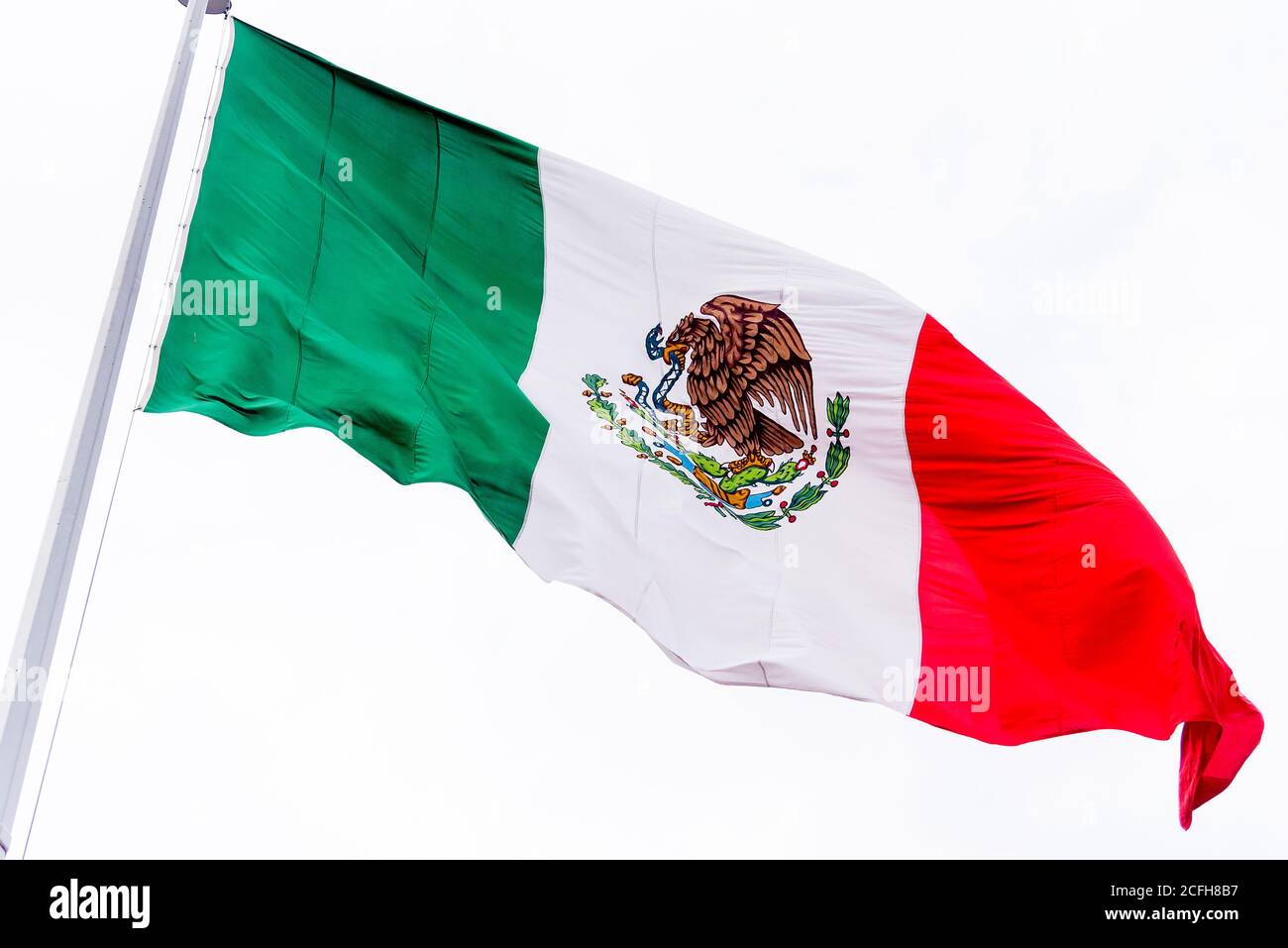 Mexican Flag waving Stock Photo - Alamy