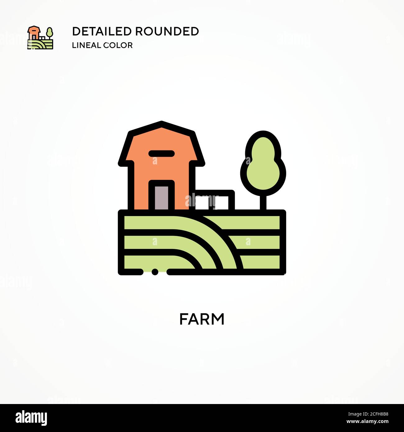 Farm vector icon. Modern vector illustration concepts. Easy to edit and ...