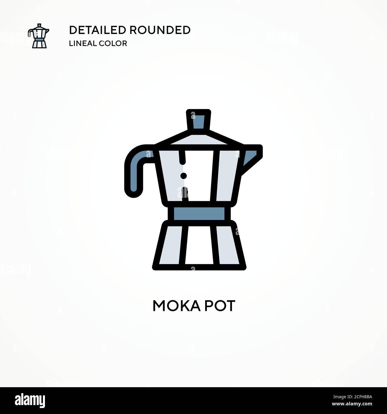 Moka pot vector icon. Modern vector illustration concepts. Easy to edit ...