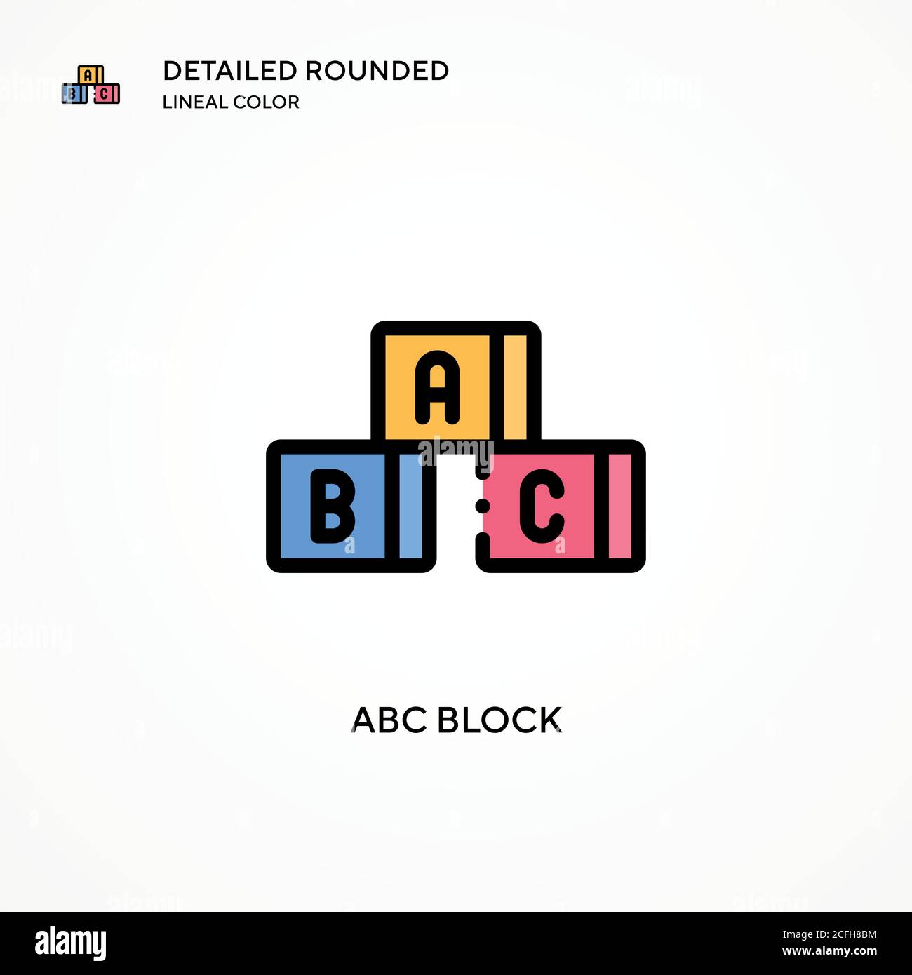 Abc block vector icon. Modern vector illustration concepts. Easy to ...