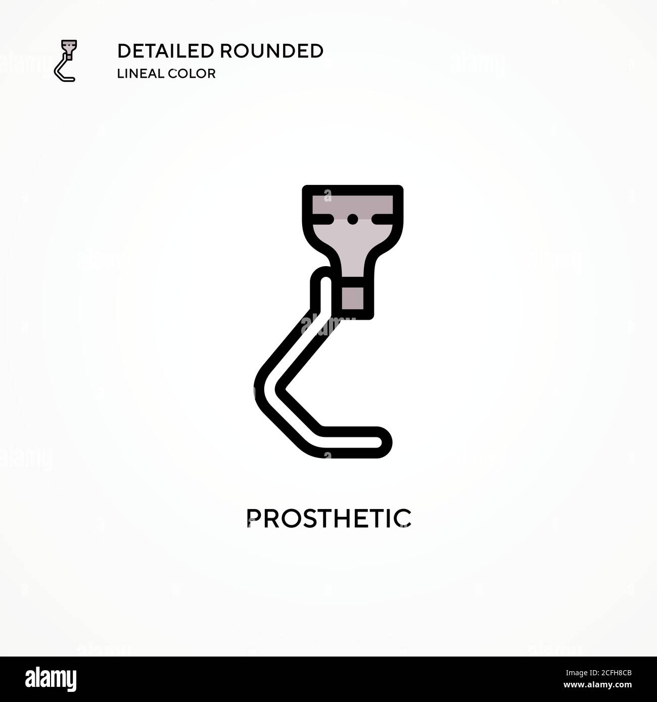Prosthetic vector icon. Modern vector illustration concepts. Easy to ...