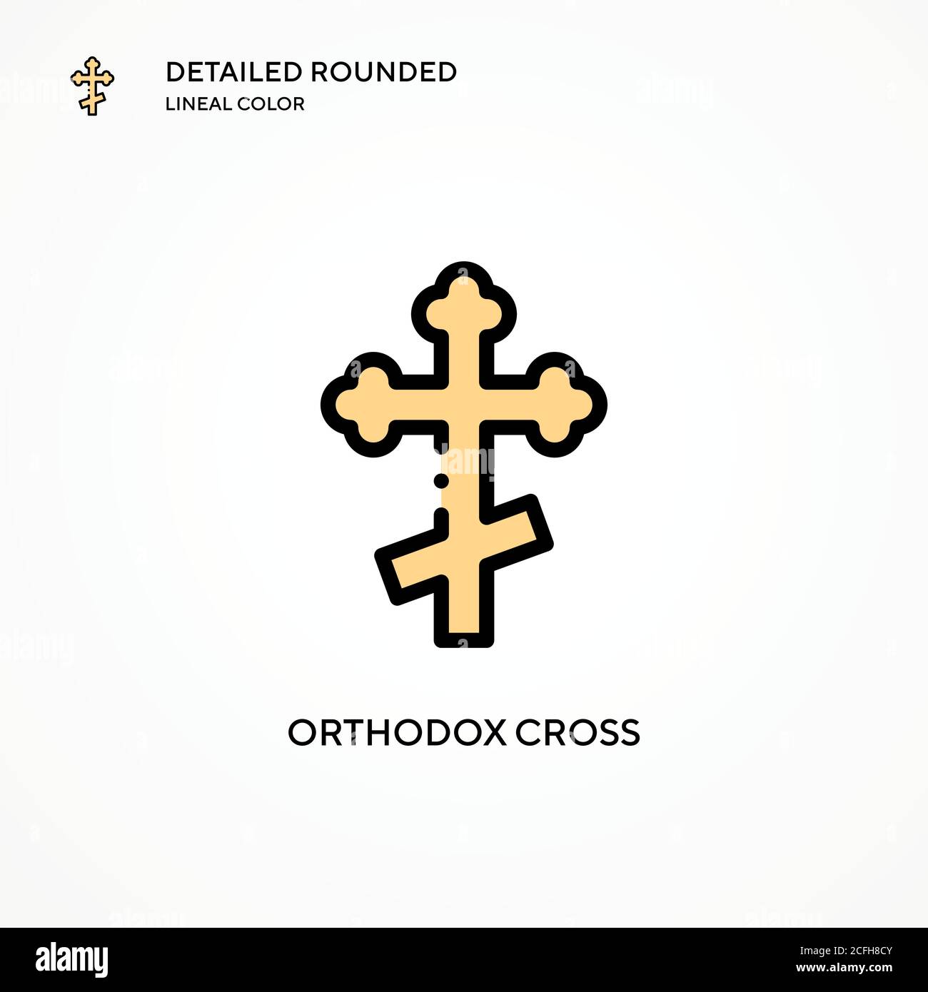 Orthodox cross vector icon. Modern vector illustration concepts. Easy ...