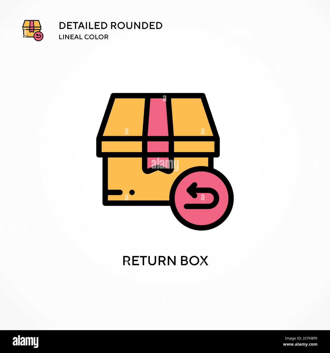 Return box vector icon. Modern vector illustration concepts. Easy to ...