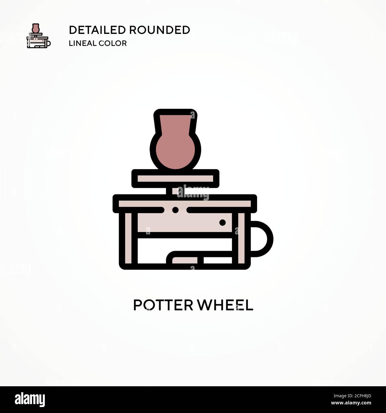 Potter wheel vector icon. Modern vector illustration concepts. Easy to ...
