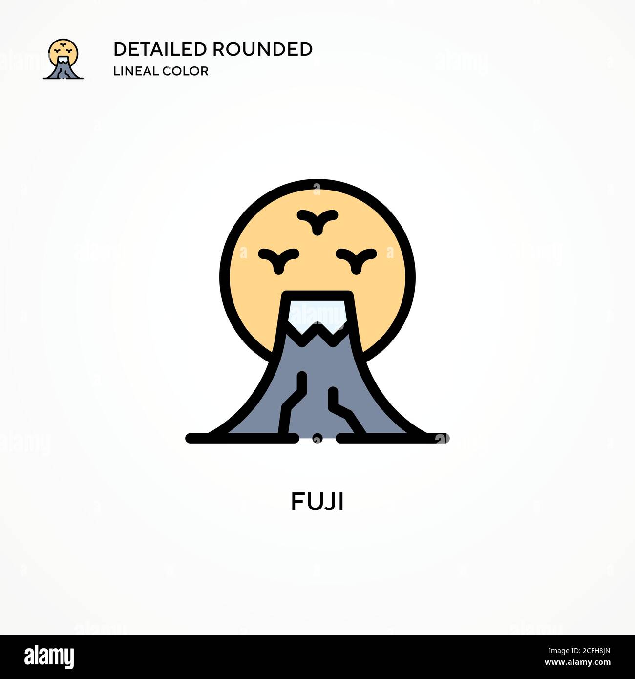 Fuji vector icon. Modern vector illustration concepts. Easy to edit and ...