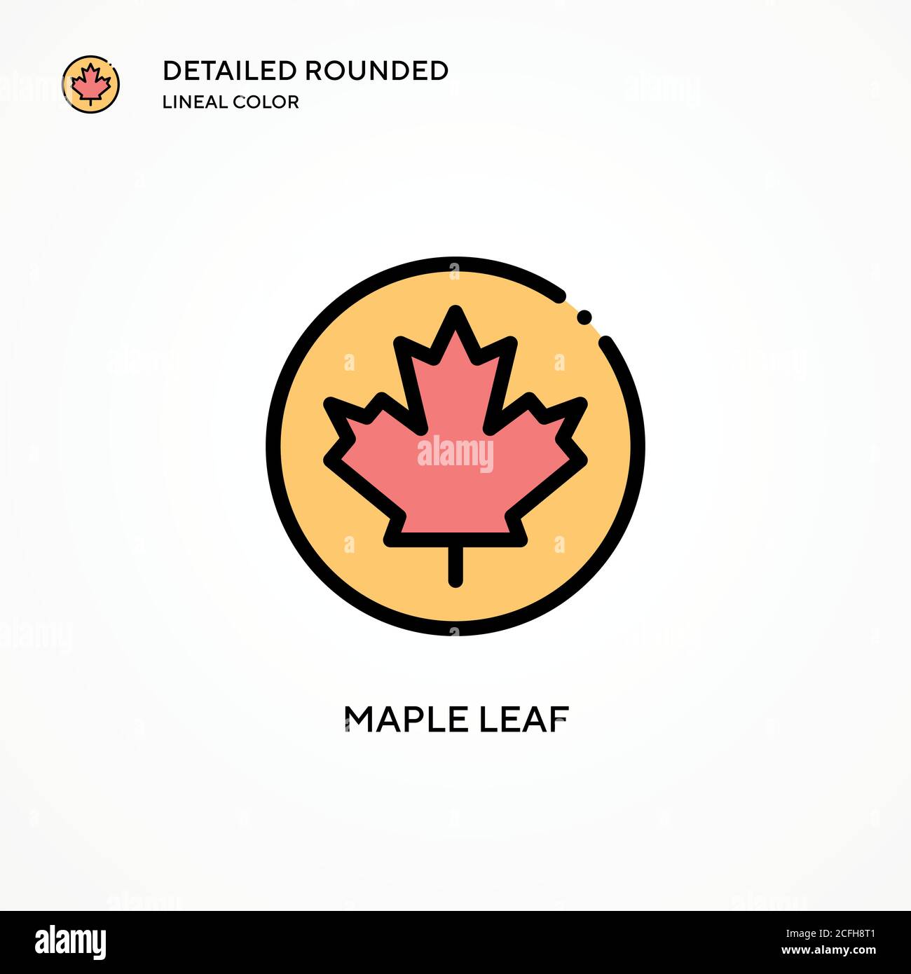 Maple leaf vector icon. Modern vector illustration concepts. Easy to ...
