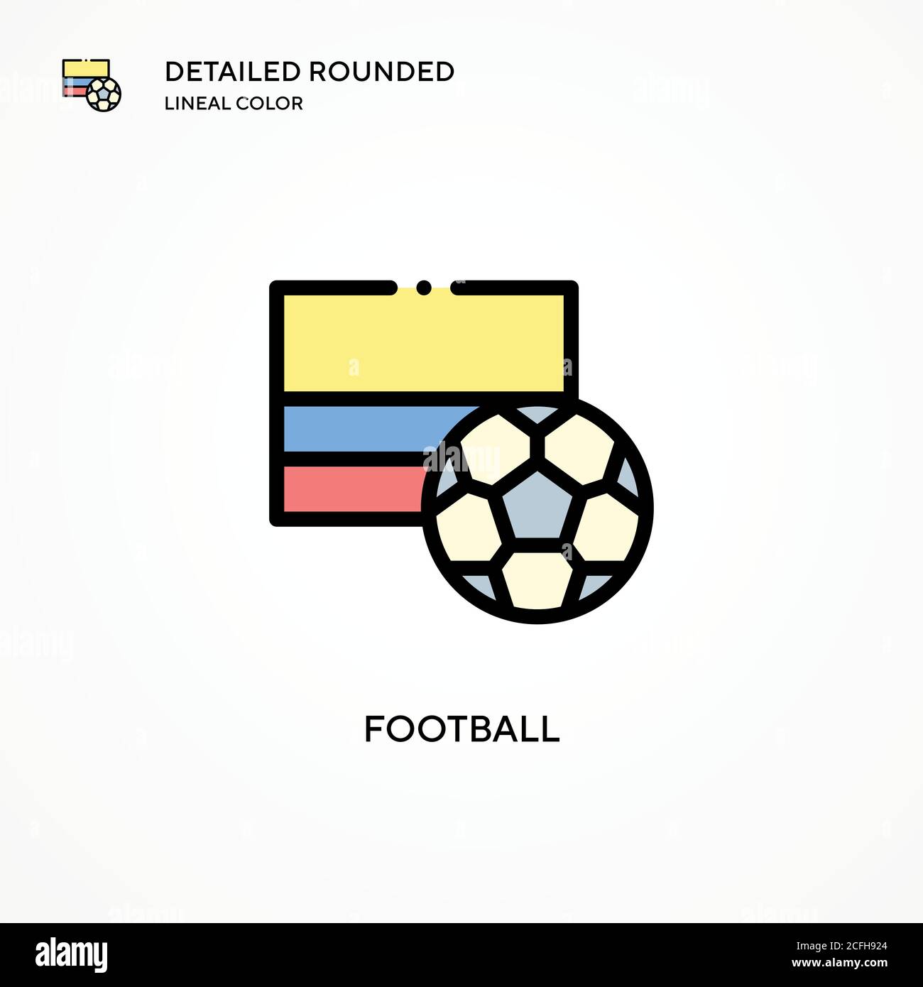 Football vector icon. Modern vector illustration concepts. Easy to edit ...
