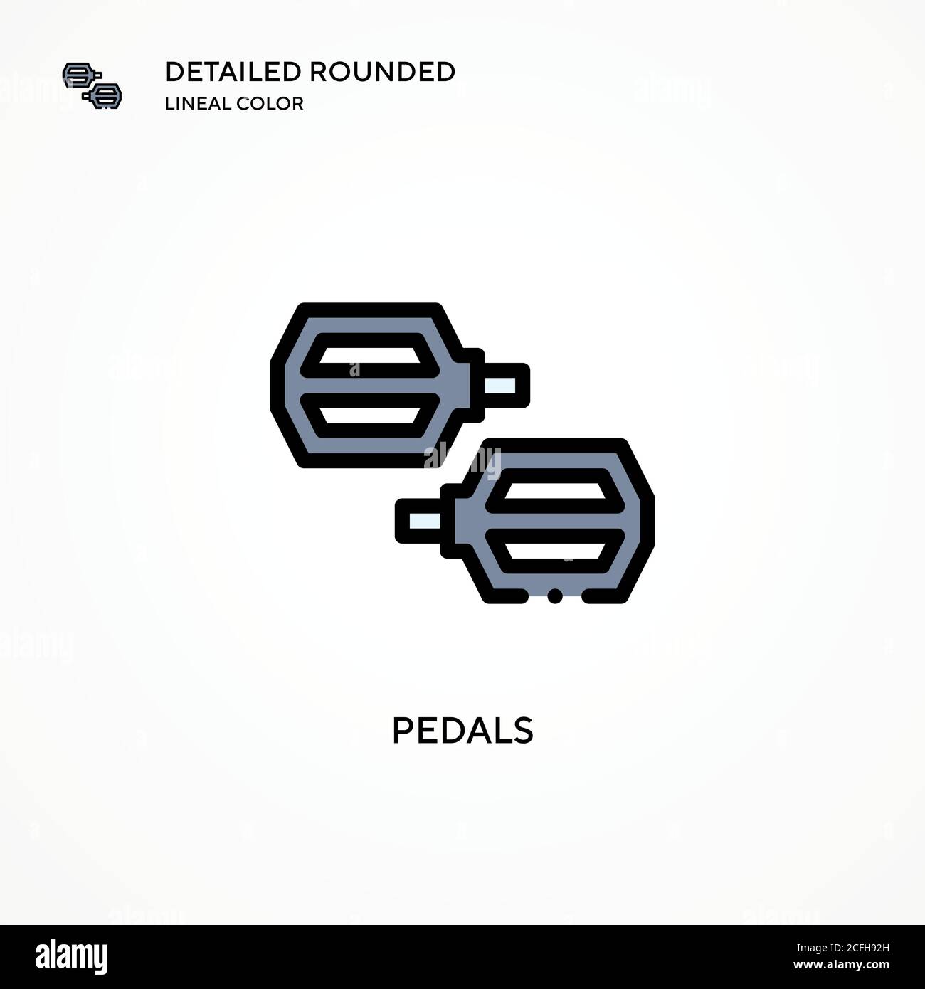 Pedals vector icon. Modern vector illustration concepts. Easy to edit ...