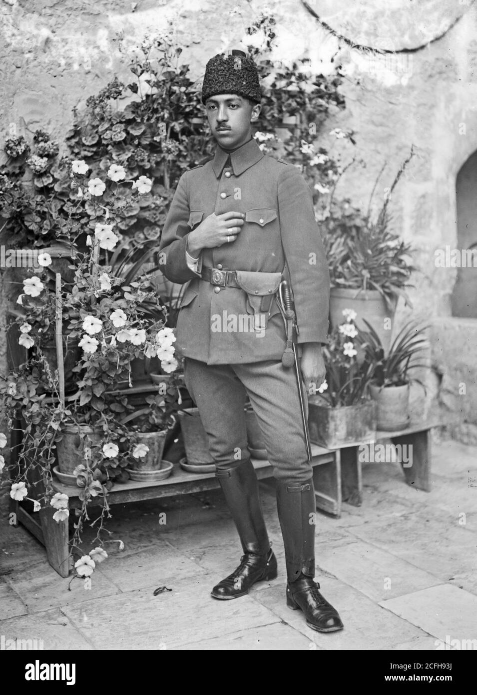 Original Caption: Turk. [i.e. Turkish] officer in Am. [i.e. American ...
