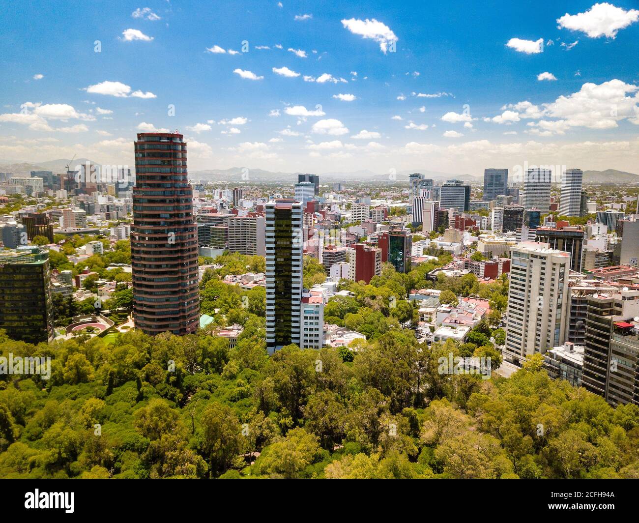 Mexico City skyline - sunny day Stock Photo - Alamy