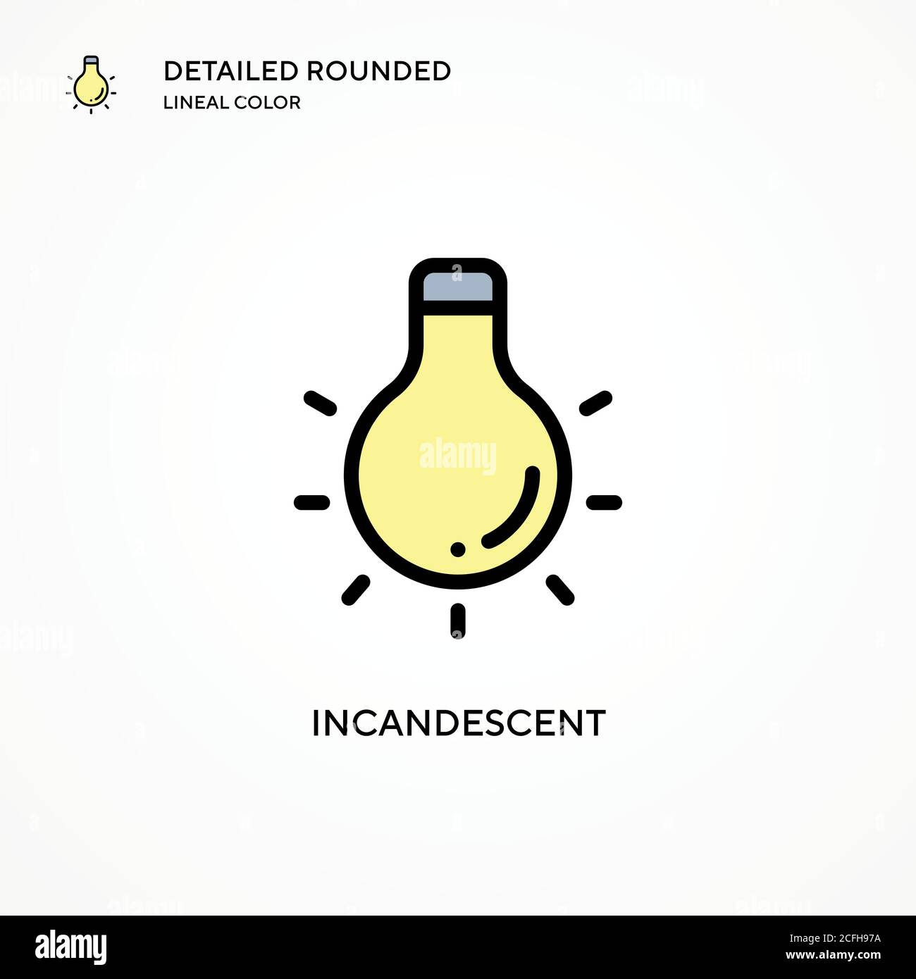 Incandescent vector icon. Modern vector illustration concepts. Easy to ...