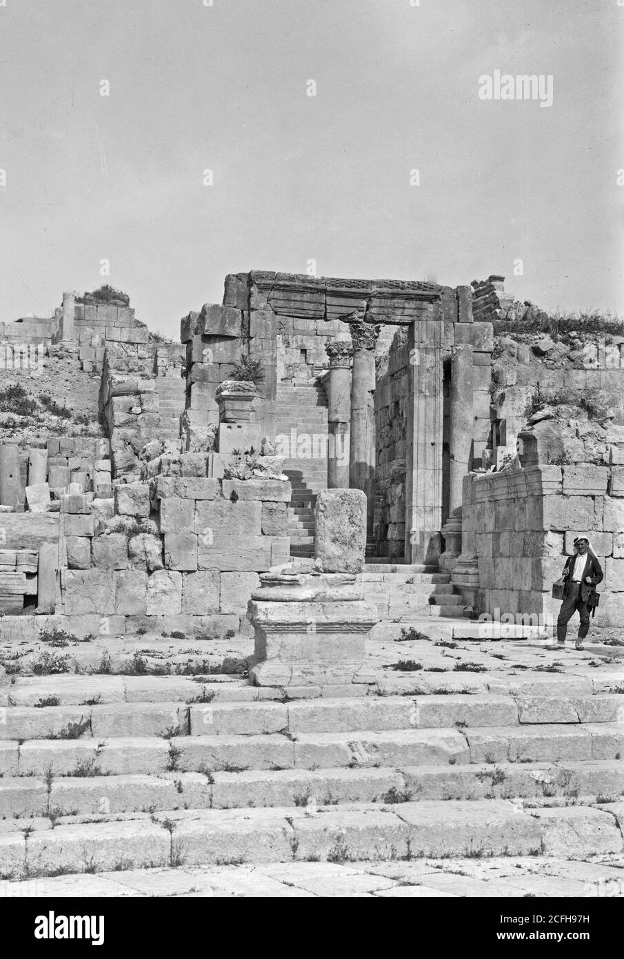 Original Caption: Jerash - Location: Gerasa Jordan ca. 1898-1946 Stock ...