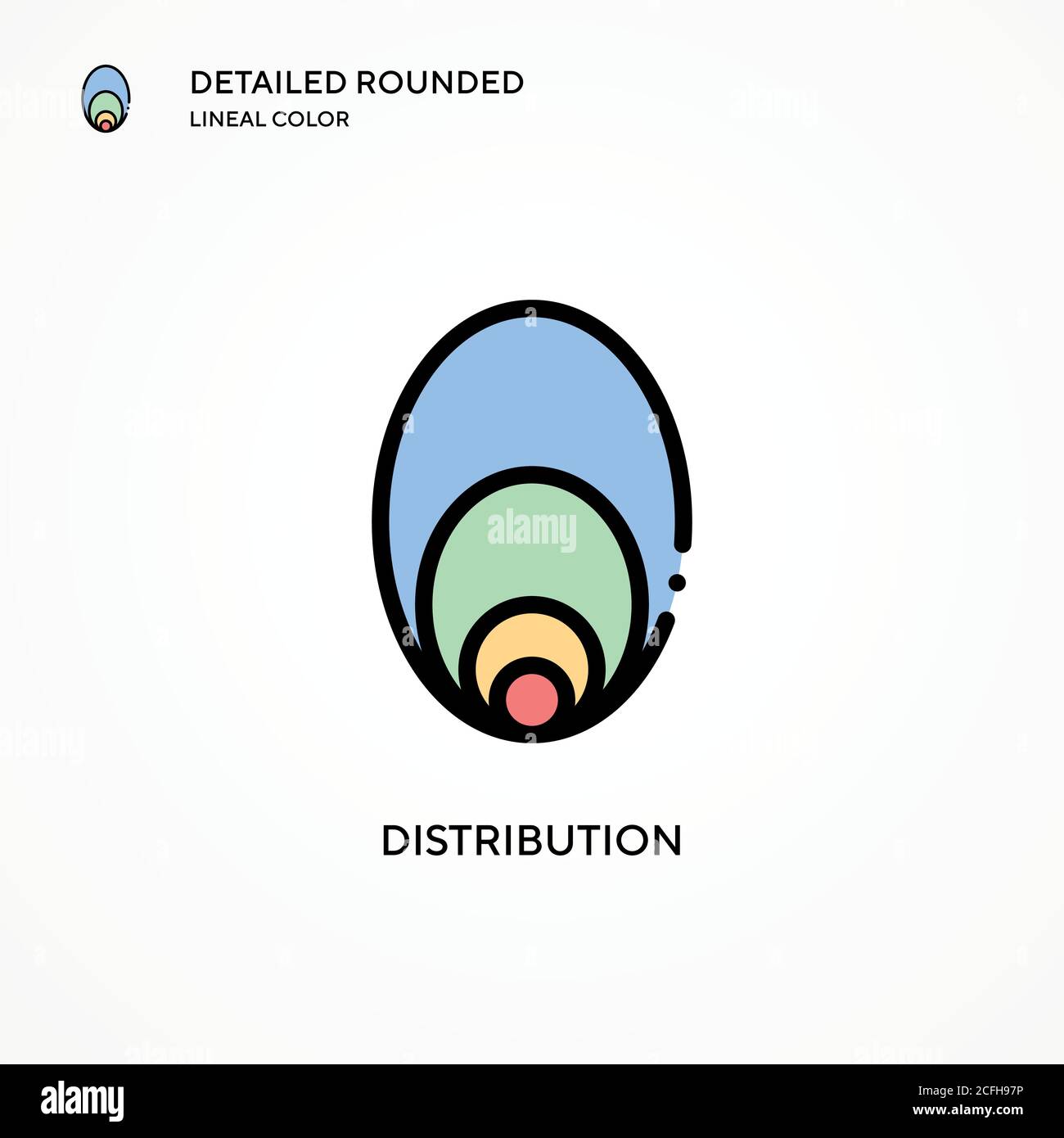 Distribution vector icon. Modern vector illustration concepts. Easy to ...