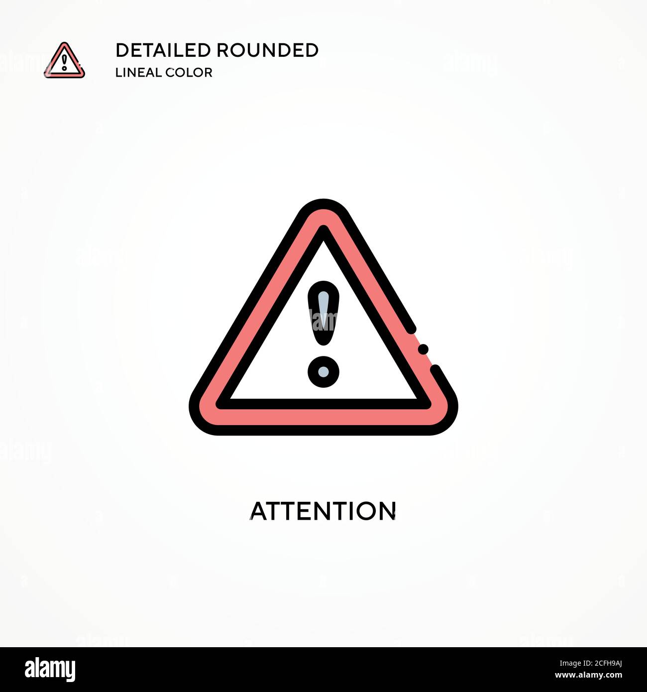 Attention vector icon. Modern vector illustration concepts. Easy to ...